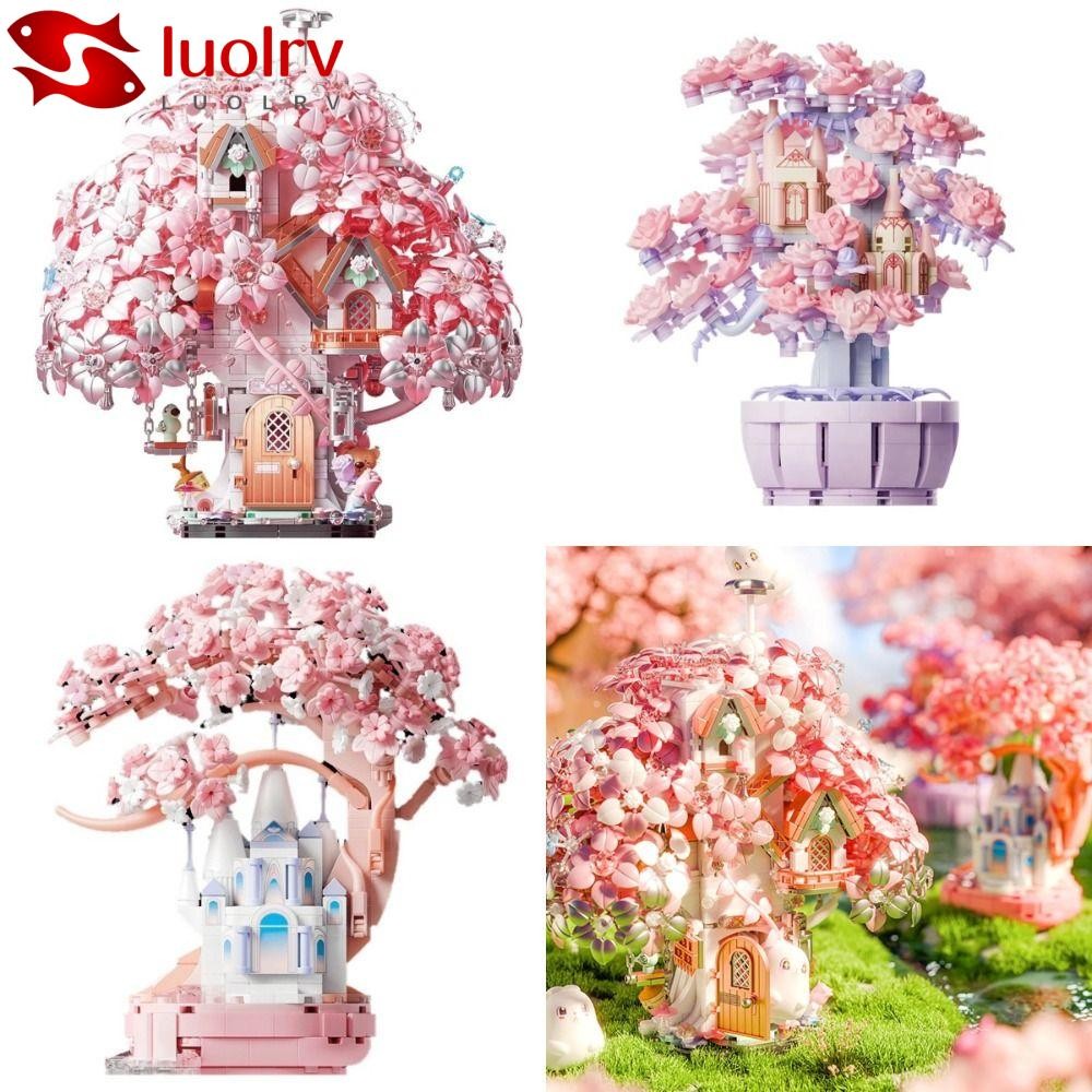 LUOLRV Micro Building Blocks, Sakura Tree Fantasy Cherry Blossom Season ...