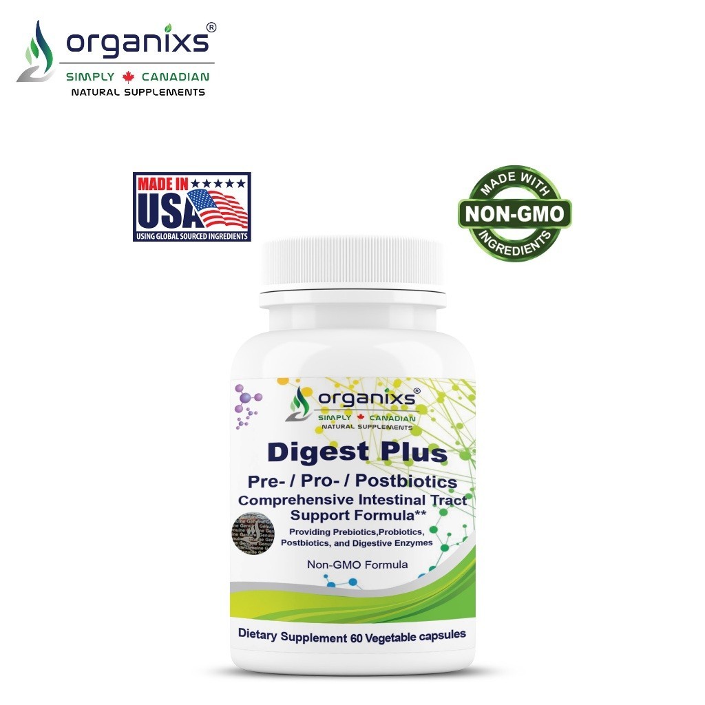 Organixs Digestive Enzyme Plus Formula for Women & Men for Gut, Immune ...