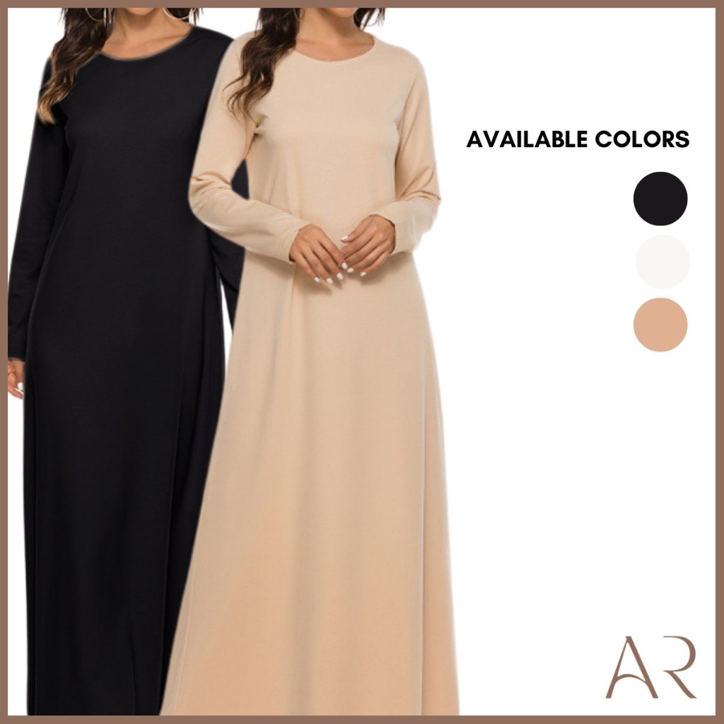 Aaraya Long Inner Dress Inner Kaftan Women Abaya Labuh Baju Soft Jubah ...