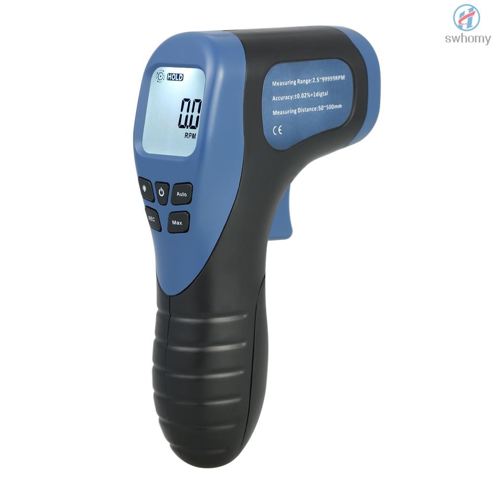 【SZ】Handheld Digital LCD Photo Tachometer Laser Non-Contact Tach Range ...