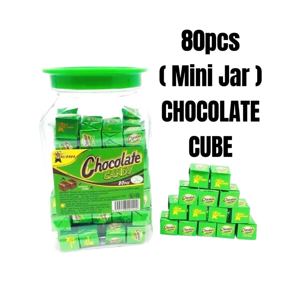 80pcs (AB) MINI JAR Chocolate Candy Choco Cube HALAL | Shopee Malaysia