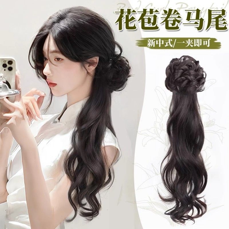 National Style New Chinese Braids Female Light Antique Fake Ponytail ...