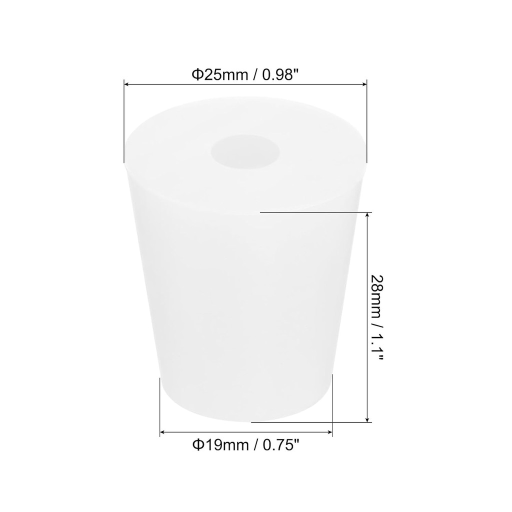 MECCANIXITY Getah Silikon Palam Tirus 19mm hingga 25mm Tiub Uji Pepejal ...