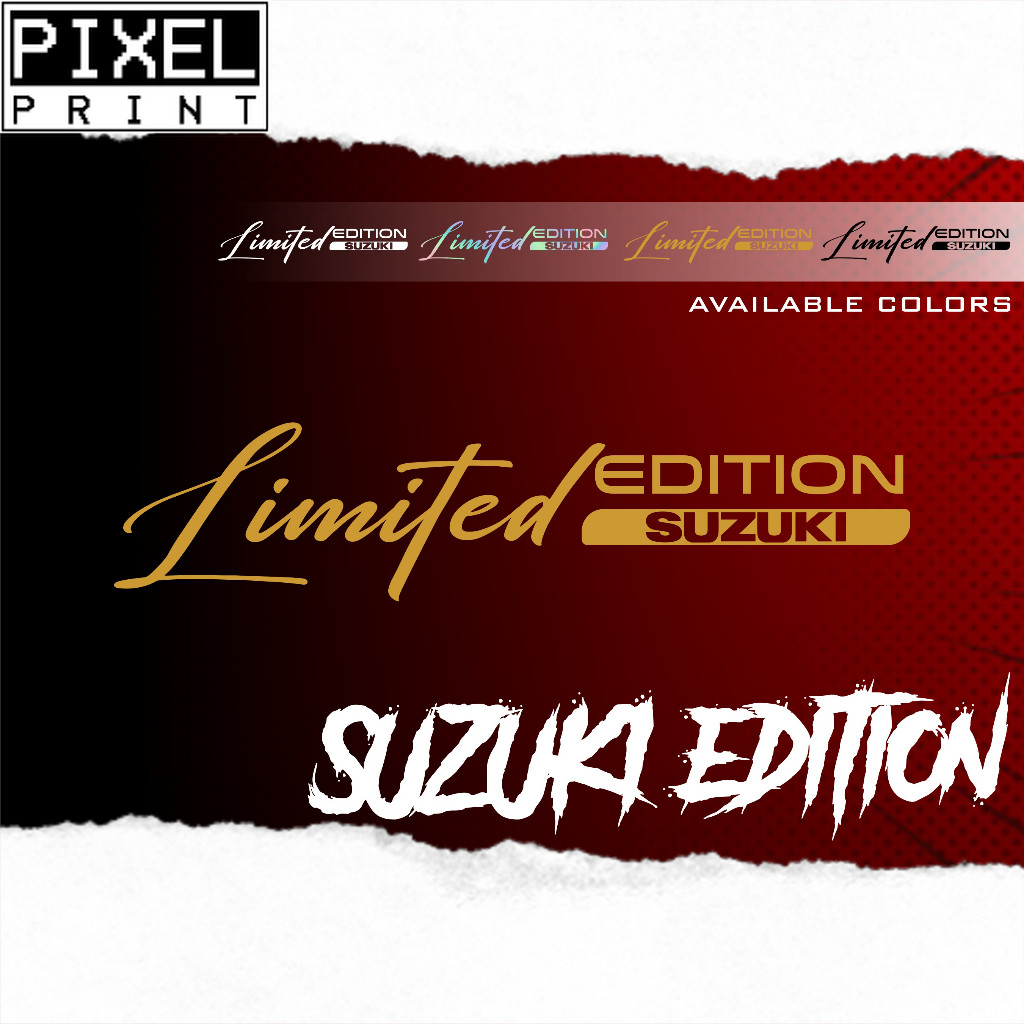 LIMITED EDITION SUZUKI Stickers for Motorcycle Design Vinyl Sticker ...