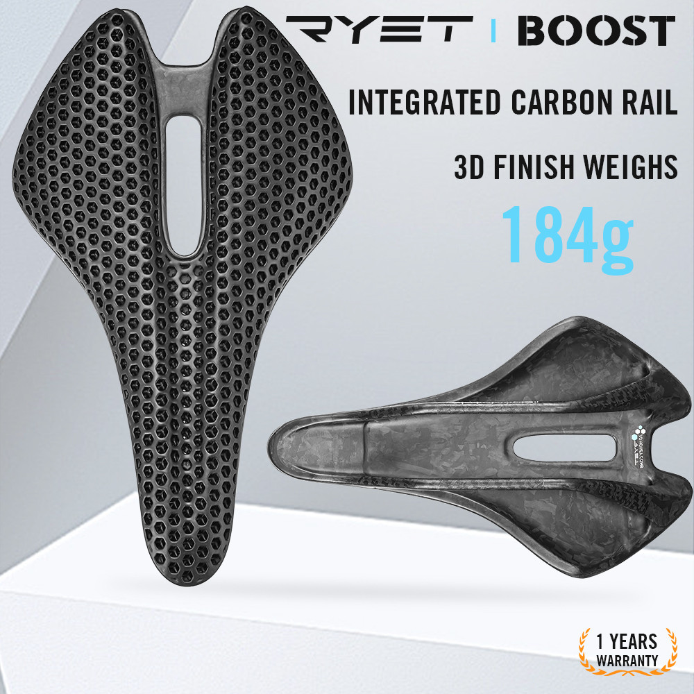 2025 RYET Full Carbon 3D Printed Saddle 144g Bicycle Seating Saddle for Road MTB Gravel Cushion ...