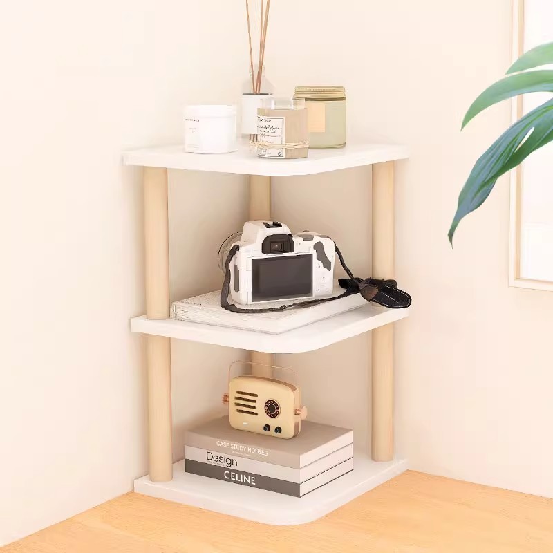 Desktop Shelf Corner Storage Rack Desktop Small Bookshelf Desk Multi ...
