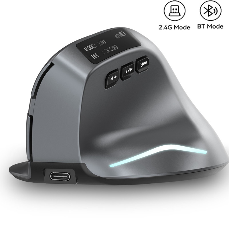 Jomaa Ergonomic Mouse 2.4G Rechargeable Game Bluetooth Vertical Mouse ...