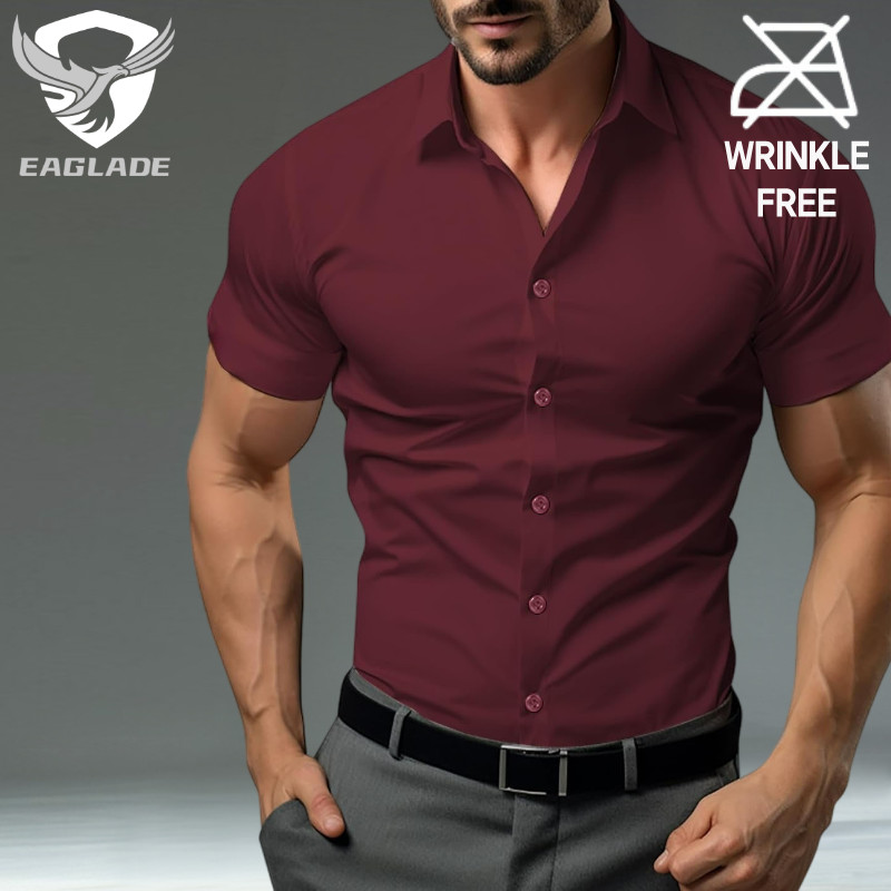 EAGLADE Men's Short Sleeve Golf Formal Casual Shirt for Men Man ...