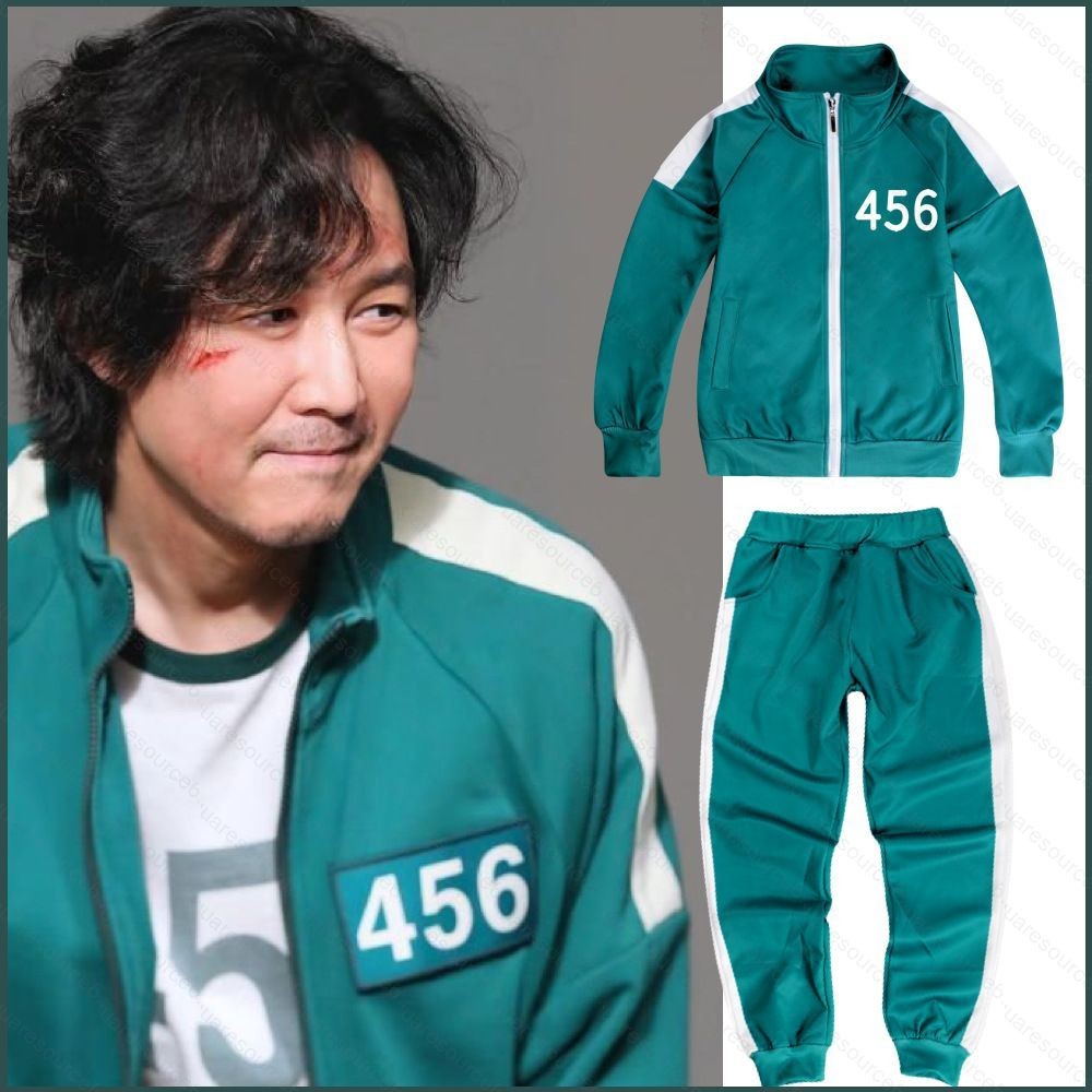 33 Squid Game 456 coat trousers T-shirt cosplay cloth for kids ...