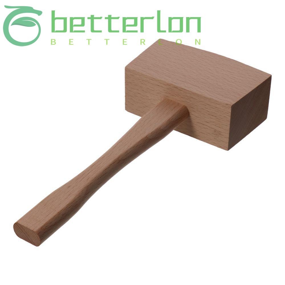 BETTER-LONTIME Solid Wood Square Hammer, Wooden Perforated Stamping ...