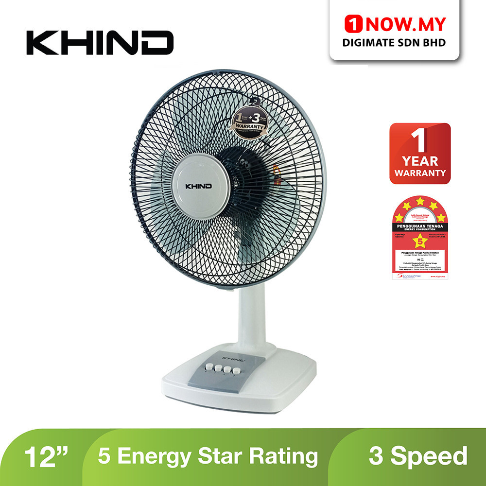 KHIND 12" Table Fan TF126SE | Reinforce Safety Fan Guard | Shopee Malaysia