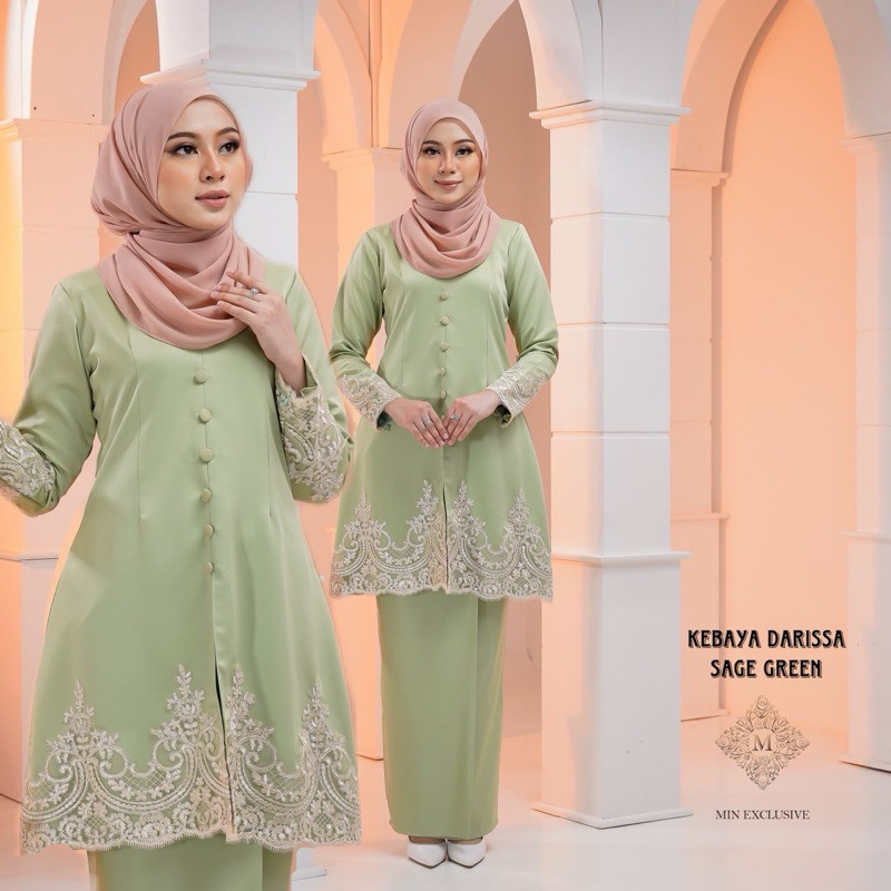 BAJU RAYA 2025 KEBAYA KURUNG KEBARUNG PLUS SIZE LILAC ASH PINK SOFT ...