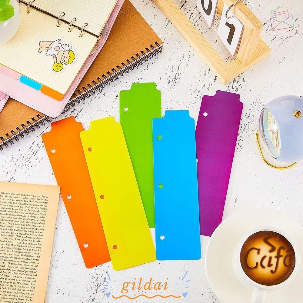 GILDAI Binder Divider, Mini 3 Ring Bookmark, 5Pcs Notebook Colorful ...
