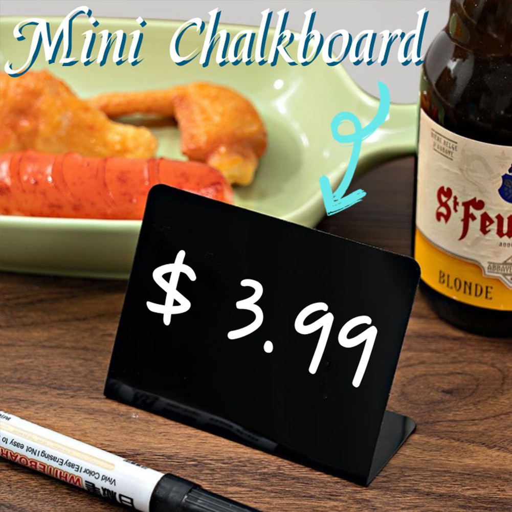 10PCS Mini Chalkboard Price Tag Holder Board Tanda Harga Produk Sign ...