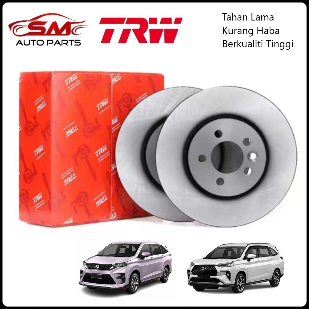 Trw Front / Rear Disc Rotor Set - Perodua Alza W150 2022- / Toyota ...