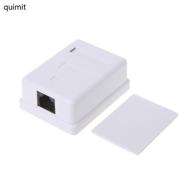 QUIM Cat6 RJ45 8P8C Surface Mount Box Single Port Desktop Information ...