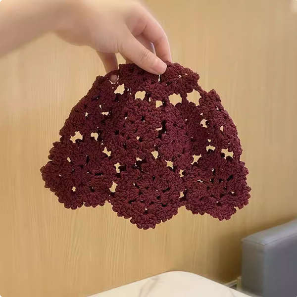 tudung sasa tudung Topi nipis wanita, rantai kepala besar, bunga rantai ...