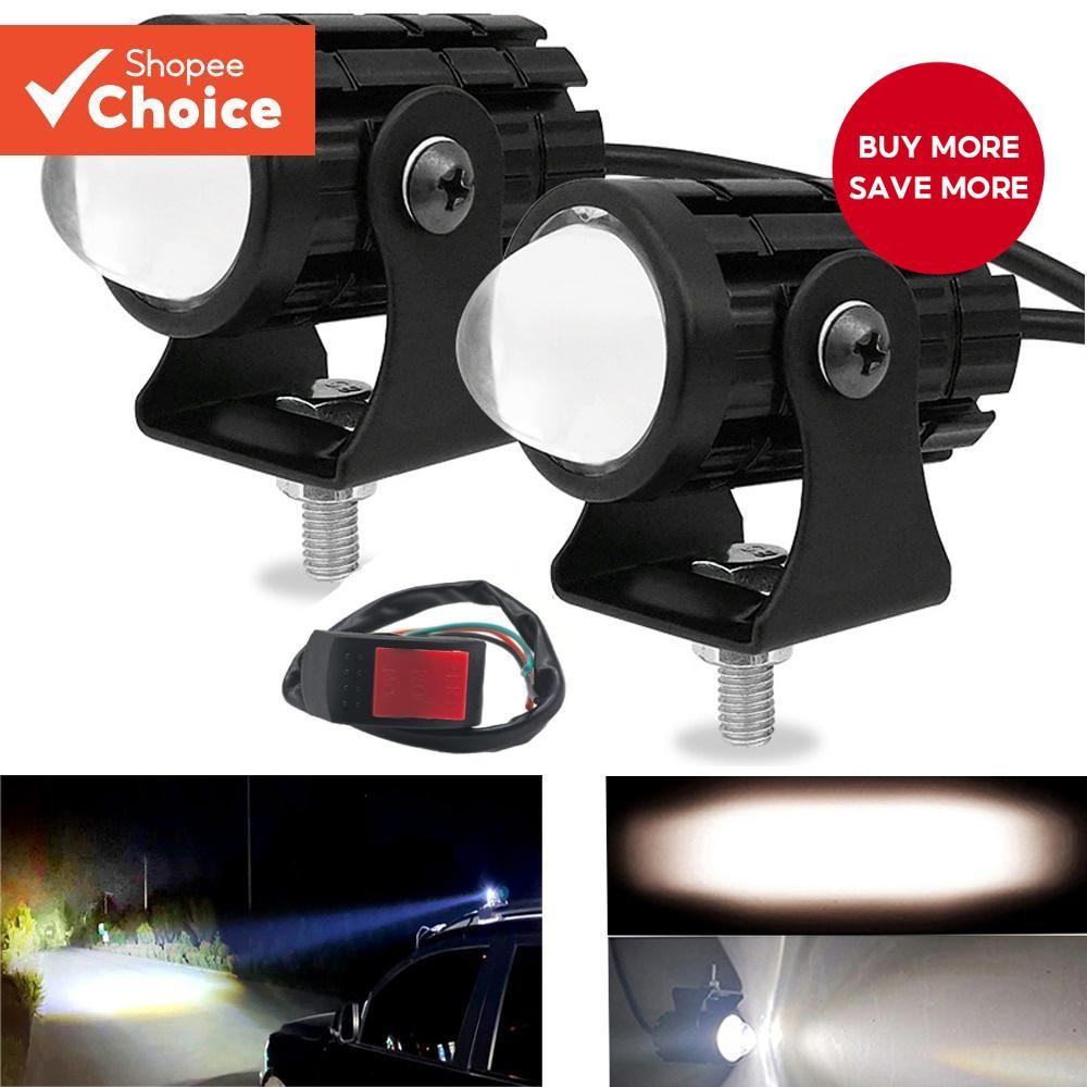 Universal Dual Color 3000K/6000K Mini LED Headlight - Motorcycle/ATV ...