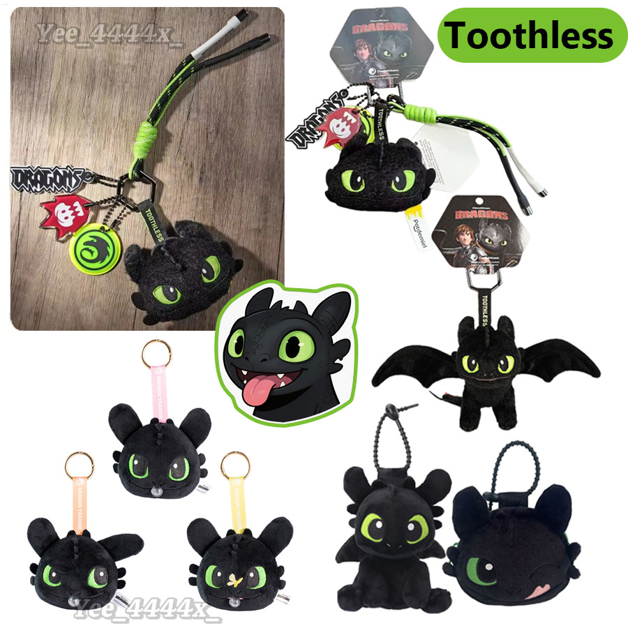 How to Train Your Dragon 2025 Toothless Plush Bag Charm Cartoon ...
