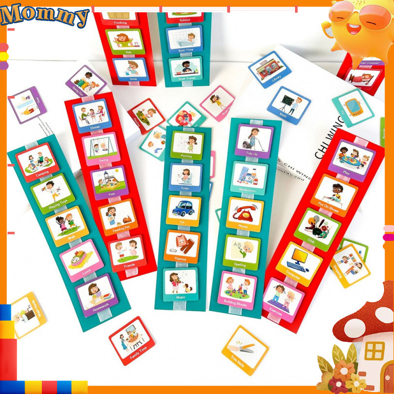 【🇲🇾 Ready Stock】Visual Schedule for Home Day Night Autism Routine Chart ...