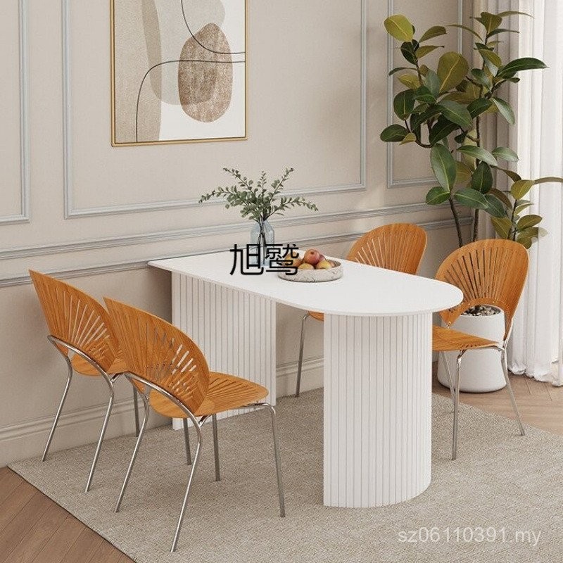 Pure White 6LVL Art Small Apartment Designer Asahi Desk Nordic Table ...