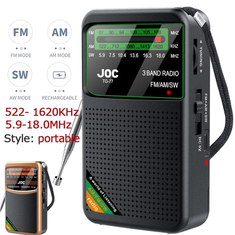 Battery Operated Radio FM AM SW Radio Built-in Speaker Transistor Radio ...