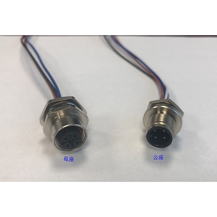 M12 Connector Aviation Socket Flange Socket 4-Core 5-Core 8-Core 12 ...