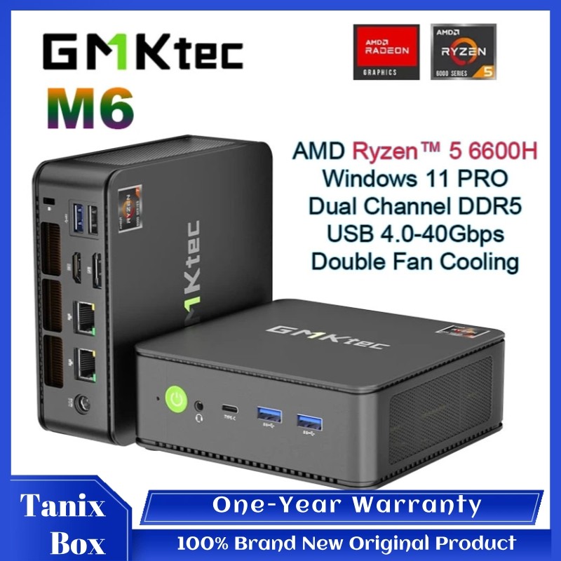 GMK NucBox M6/M6 Ultra MINI PC AMD Ryzen 5 6600H/7640H DDR5 PCIe3.0 USB4.0 WIFI6 BT5.2 Display ...