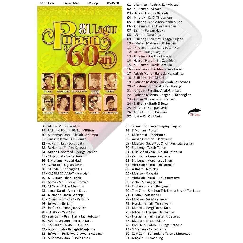 Pendrive Usb Mp3 Lagu Song Pujaan 60an Lama a737 | Shopee Malaysia