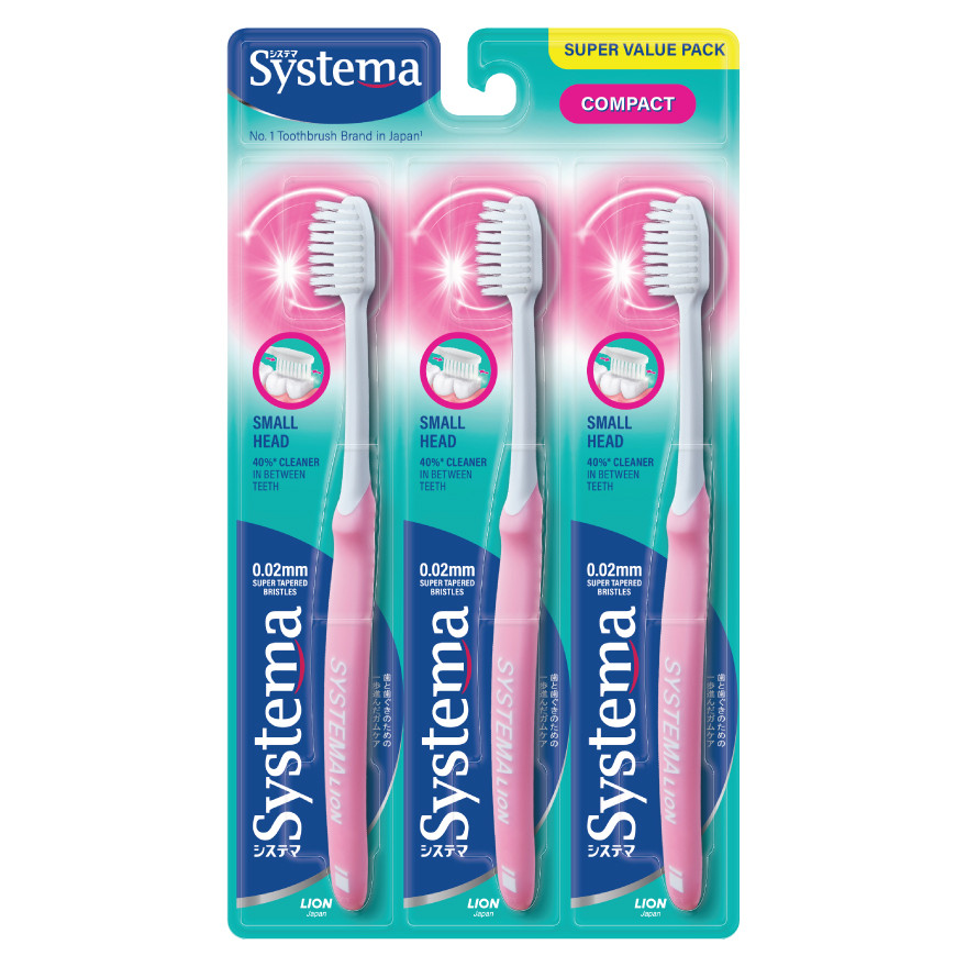 Systema Super Value Pack Compact Toothbrush (3's) | Shopee Malaysia
