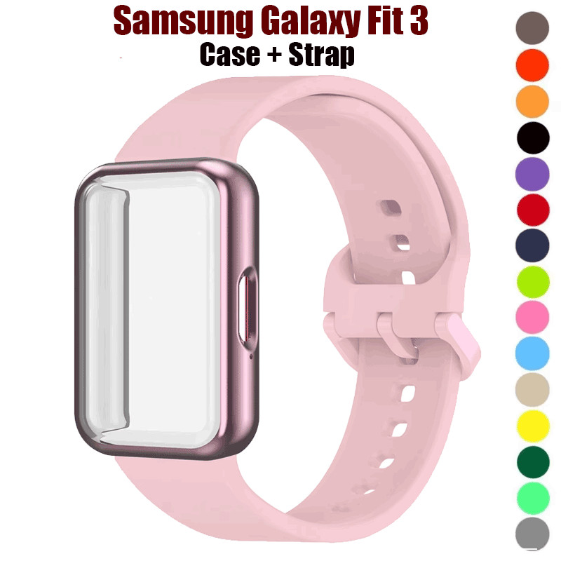 Soft Case&Silicone Strap for Samsung Galaxy Fit 3 Official Band ...