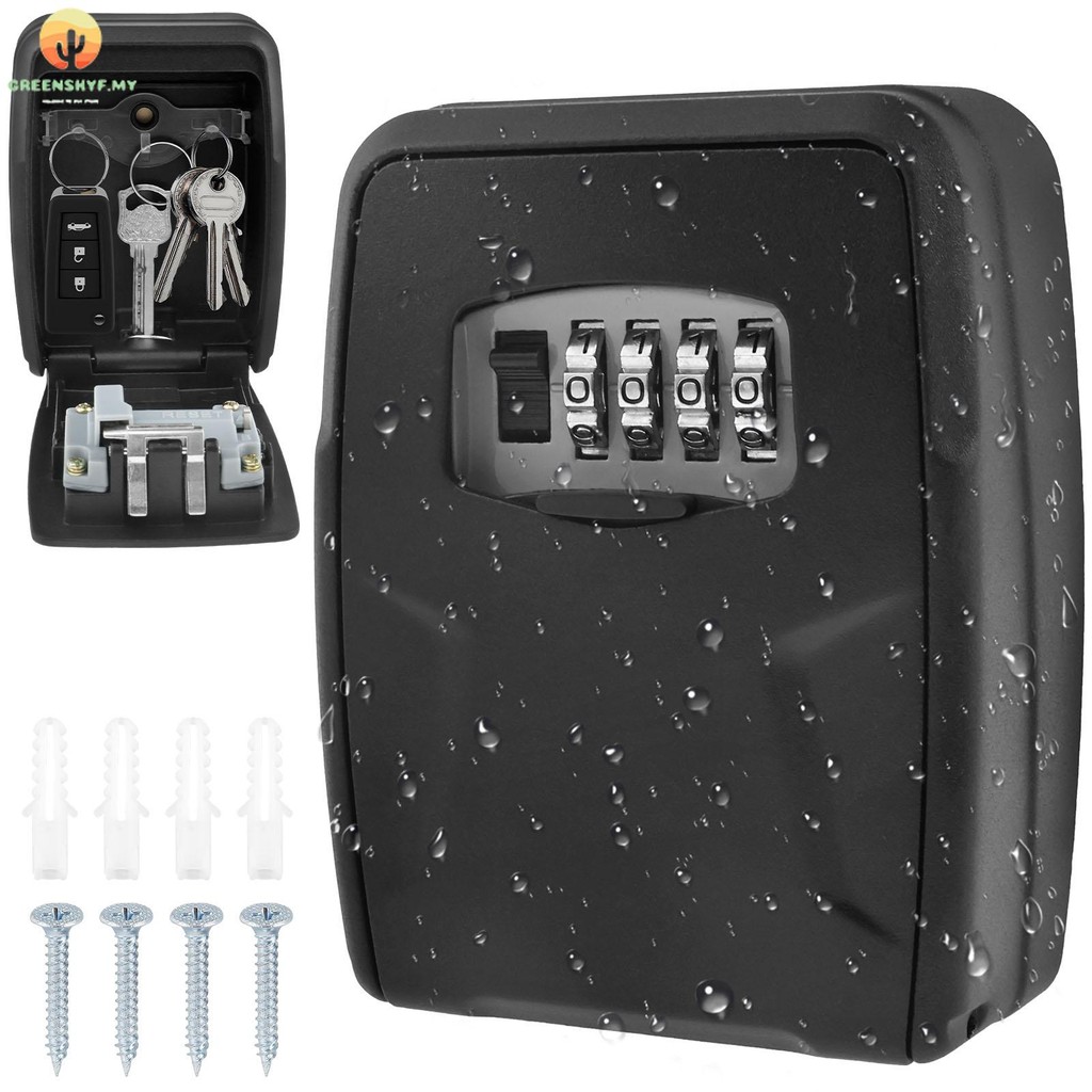 Large Capacity Lockbox Wall Mounted Key Lockbox Sturdy Key Box ...