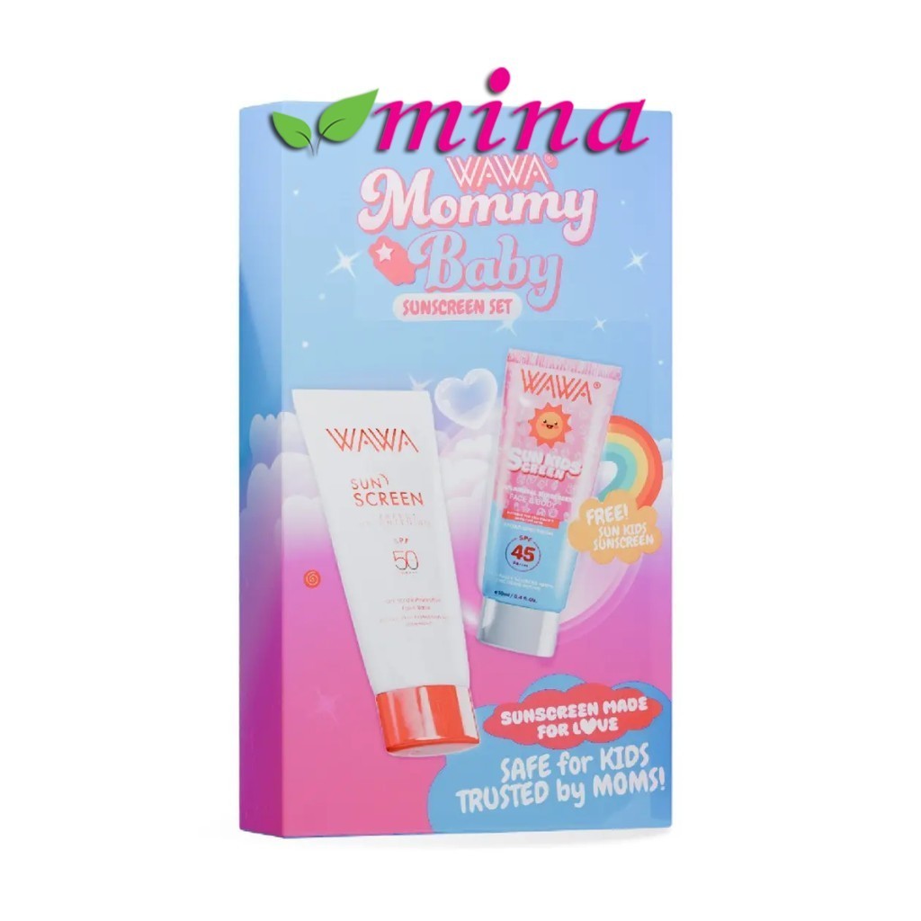 WAWA Sunscreen MOMMY BABY Set Sun Kids 10ml Sun Block 30ml SPF50 Ori HQ ...