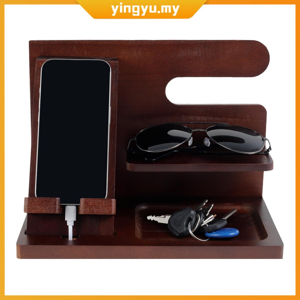 Wood Phone Docking Station Compartment Design Men Docking Station ...