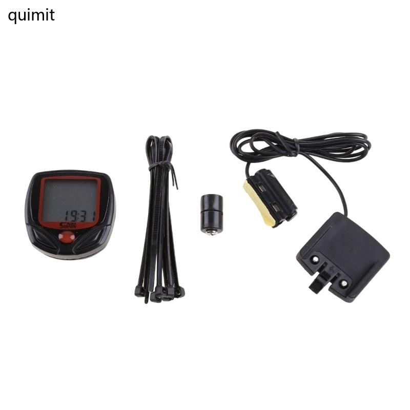 QUIM Waterproof Bike Cycle Lcd Display Digital Computer Speedometer ...