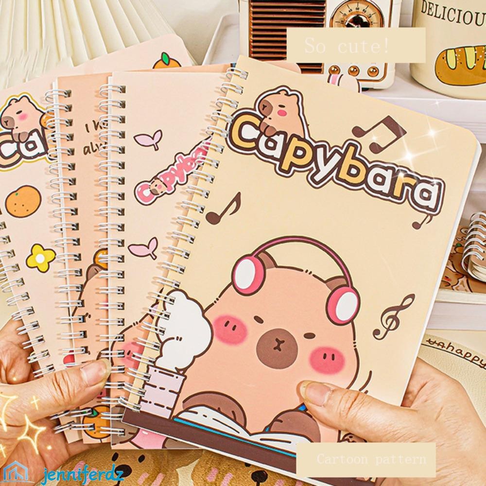 JENNIFERDZ Capybara Notebook, Line Inner Pages A5 Coil Notebook ...