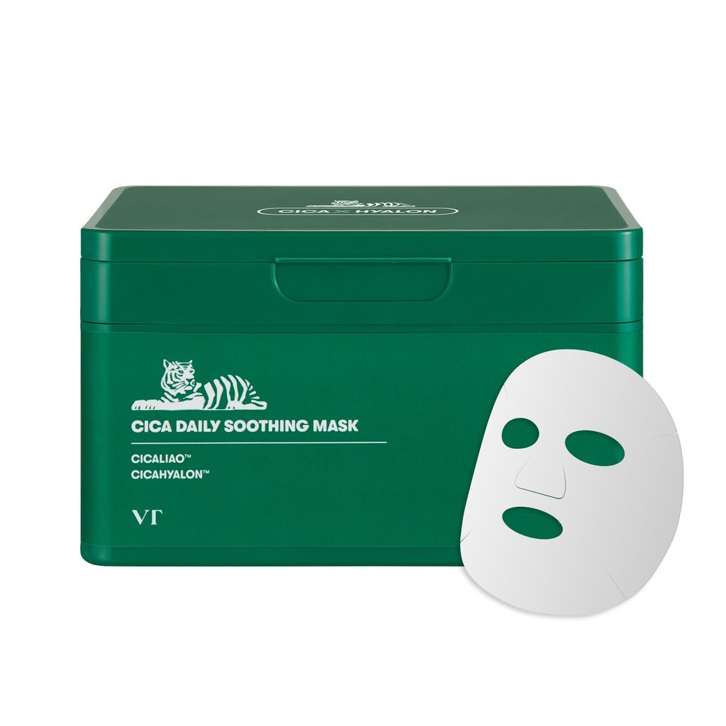VT COSMETICS CICA Daily Soothing Mask 30 Sheets, Centella Asiatica ...
