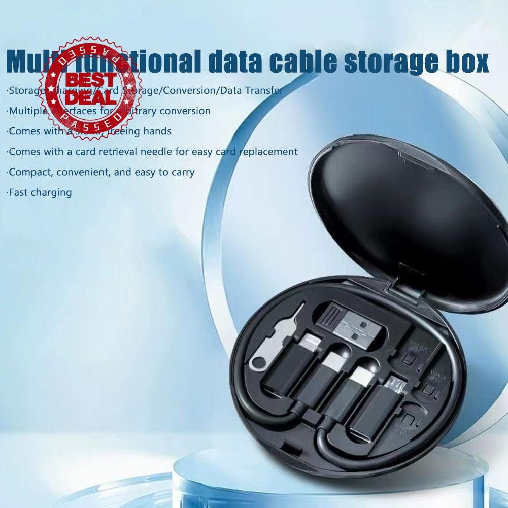 Portable Multifunctional Data Cable Storage Bo In Cable Kit Organizer ...