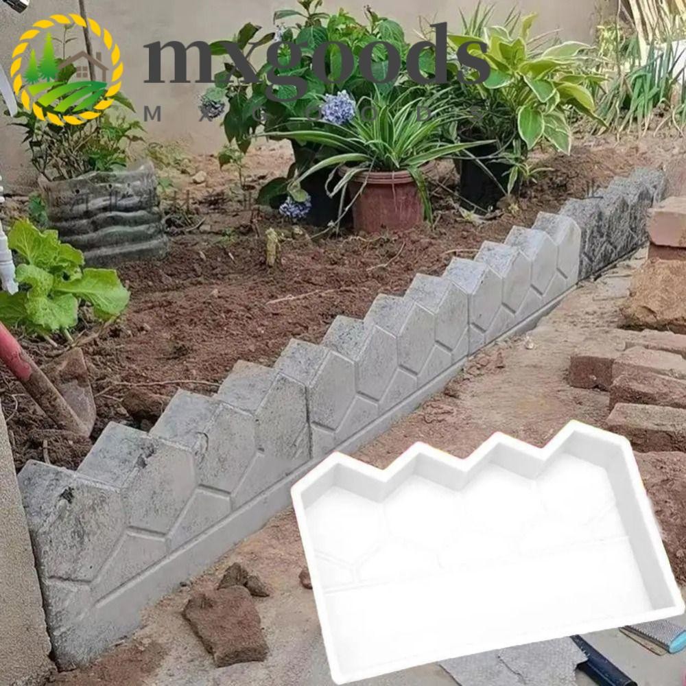 MXGOODS Brick Decorative Mold, Plastic Reusable Garden Fence Cement ...
