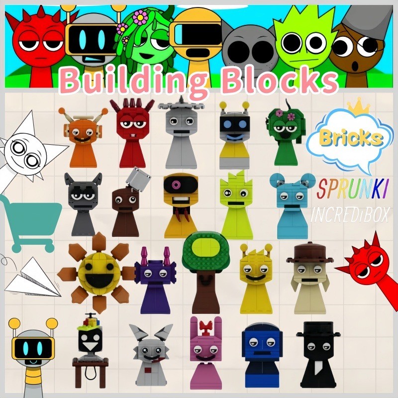 NEW Sprunki Toy Bricks Sprunki Incredibox Model Sprunki Game ...