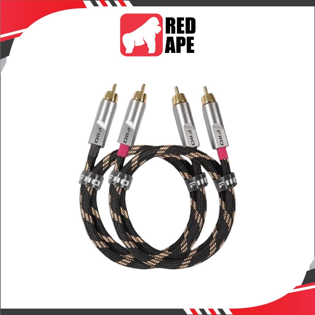 FiiO LR-RCA4, Dual RCA Audio Cable: 5N Silver-plated Pure Copper Analog Audio Cable (LRRCA4 LR ...