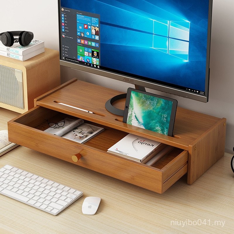Display Desktop Elevated Rack Screen Display Bracket with Drawer ...