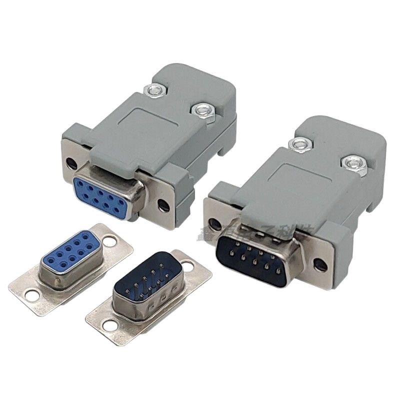 10 Welding Wire Type DB9 Female Head Male Head with Shell RS232 Socket ...