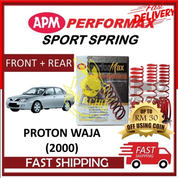 ORIGINAL APM PERFORMAX PROTON WAJA (2000~) LOWERED COIL SPORT SPRING ...