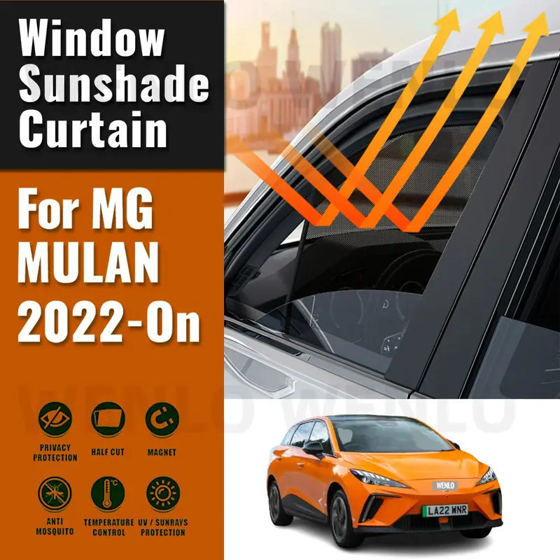 Car Visor Curtain For MG 4 Mulan EH32 2022 2023 2024 Sun Cover Mesh Shade Custom Car Visor ...