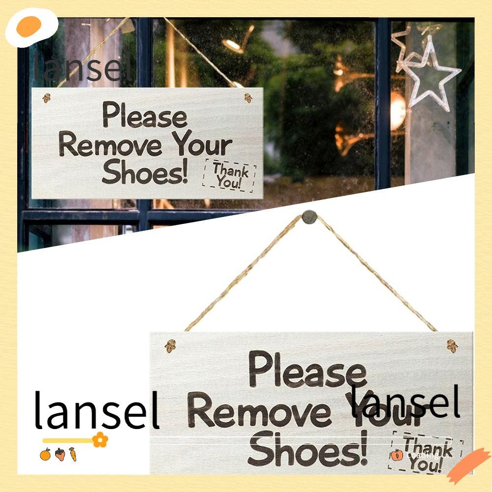 LA Door Sign, Wood Please Remove Your Shoes Hotel Bulletin Board ...
