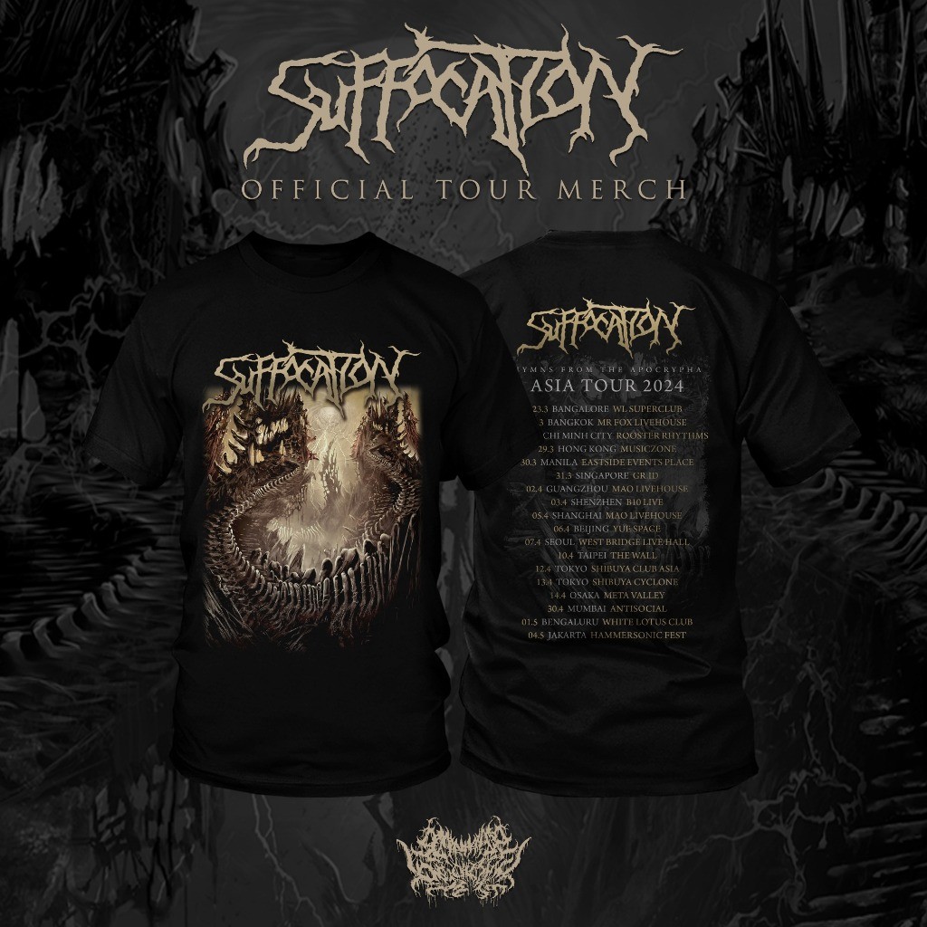 Original TSHIRT SUFFOCATION - Hymns From the Apocrypha - Slamman Booking Asia | Shopee Malaysia