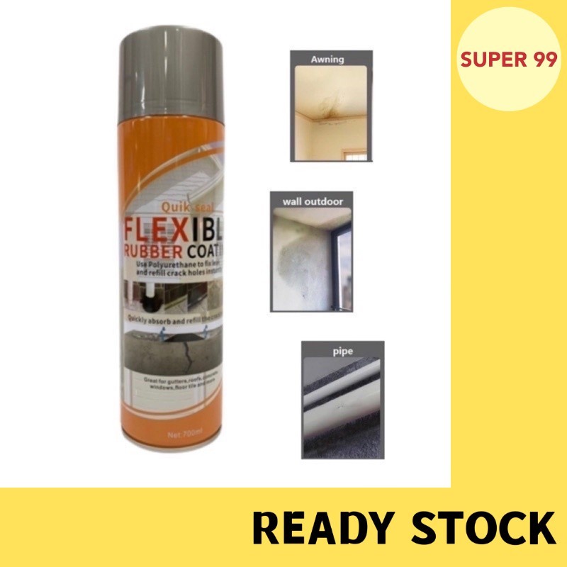 Quick Seal Flexible Rubber Coating / Waterproof Spray Sealant (Black ...