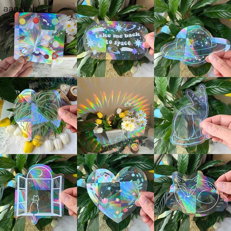 AAN Sun Catcher PVC Self Adhesive Glass Window Stickers Cat Moth Energy ...