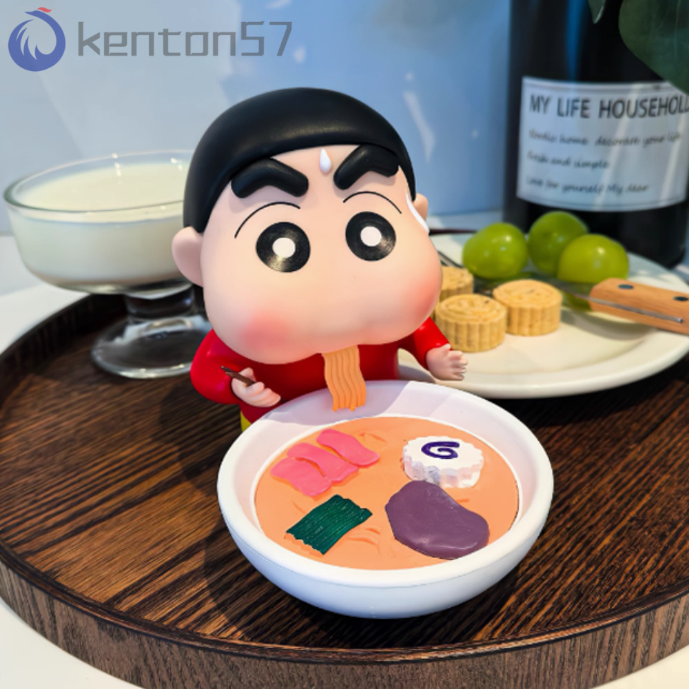 KENTON Crayon Shin-Chan Model Toy, Anime Eating Noodles Crayon Shin ...